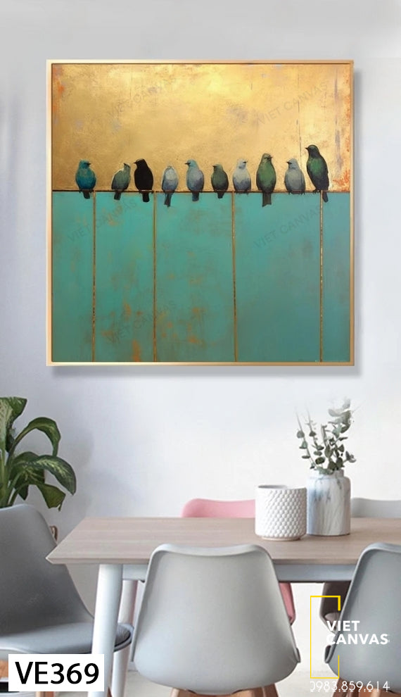 Tranh Đàn Chim Sẻ - VE369 - Viet Canvas