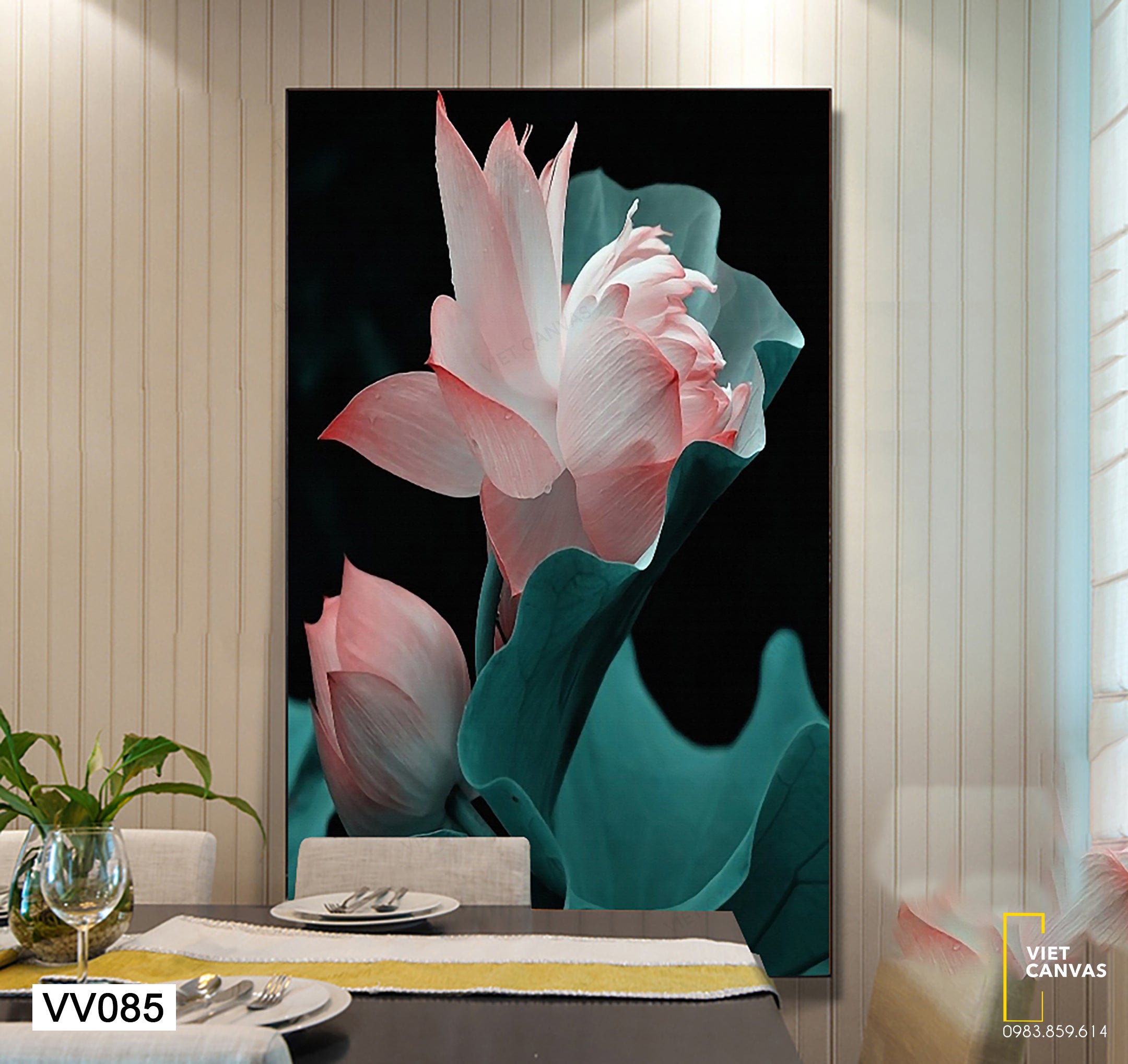 Tranh Hoa Sen - VV085 - Viet Canvas