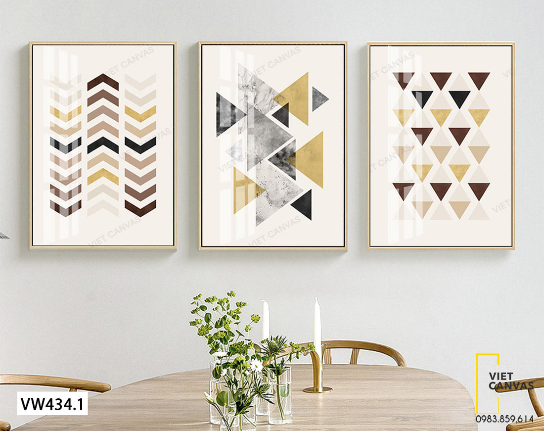 Bộ 3 Tranh Hình Học - VW434.1 - Viet Canvas