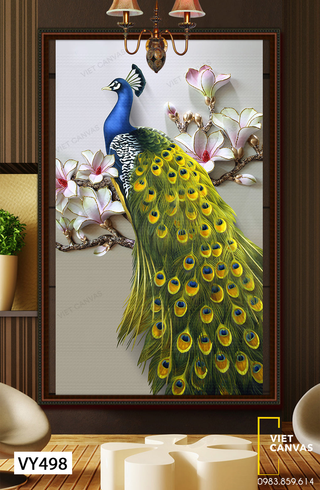 Tranh Con Công Ấn Tượng - VY498 - Viet Canvas