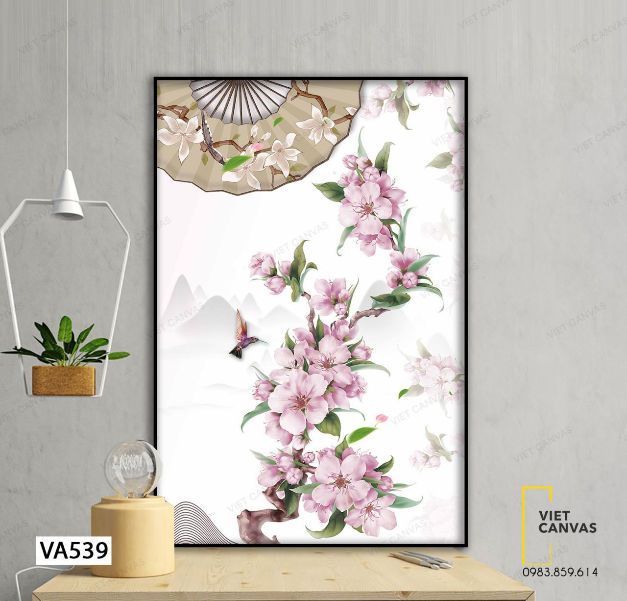 Tranh Cành Đào Xuân - VA539 - Viet Canvas