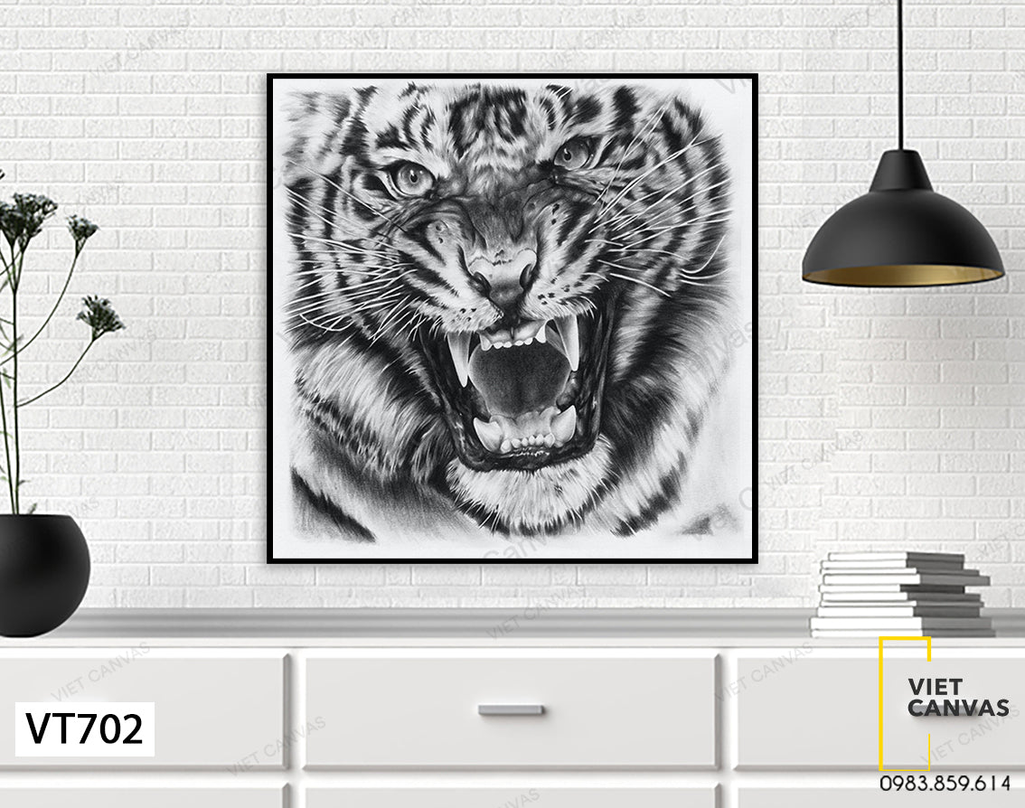 Tranh Chú Hổ Gầm - VT702 - Viet Canvas
