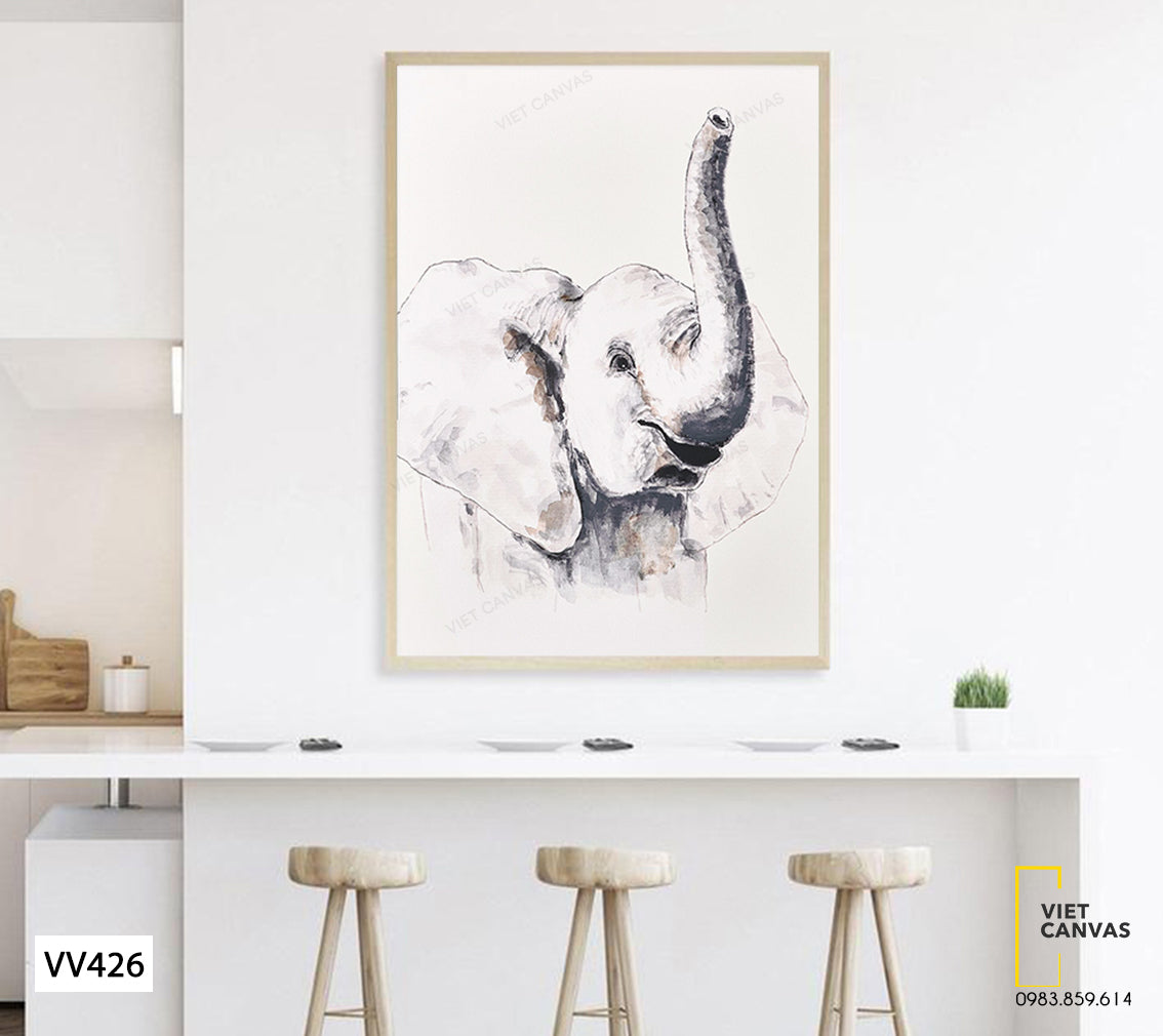 Tranh Chú Voi Con - VV426 - Viet Canvas