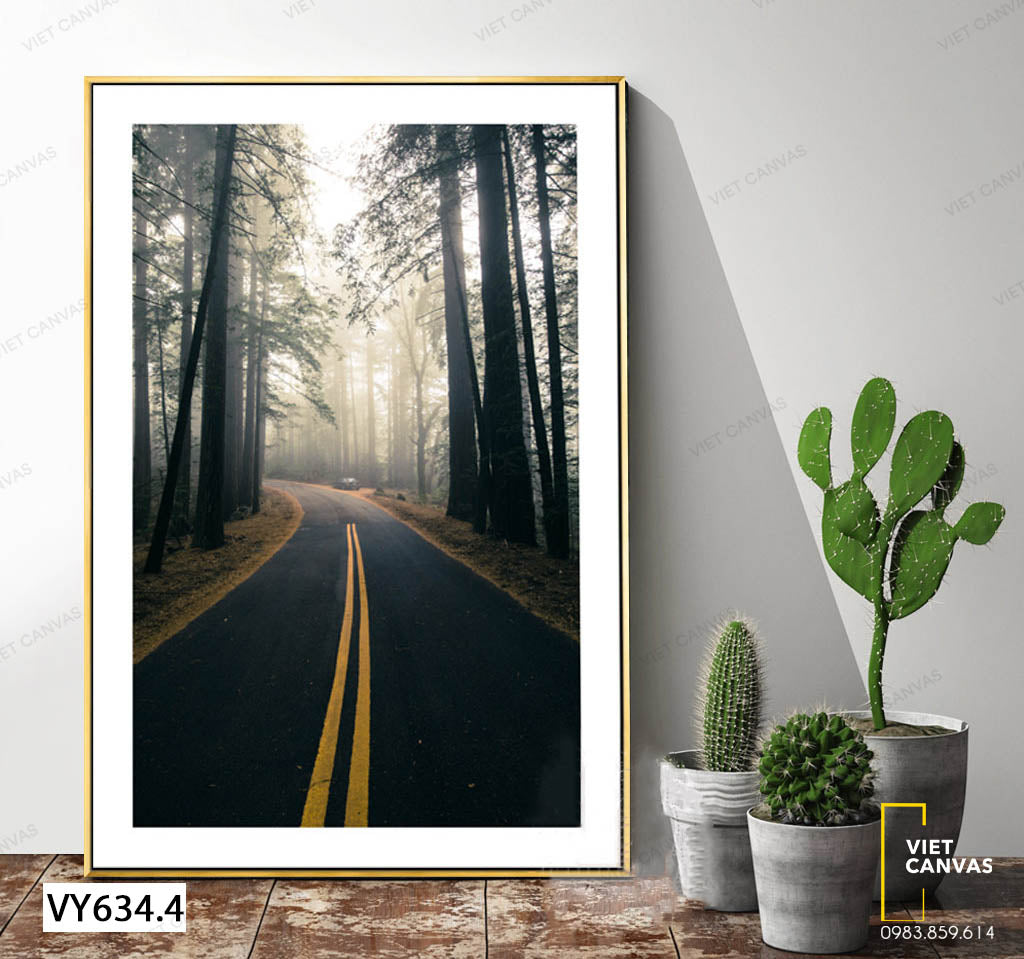 Tranh Con Đường Và Rừng Cây - VY634.4 - Viet Canvas