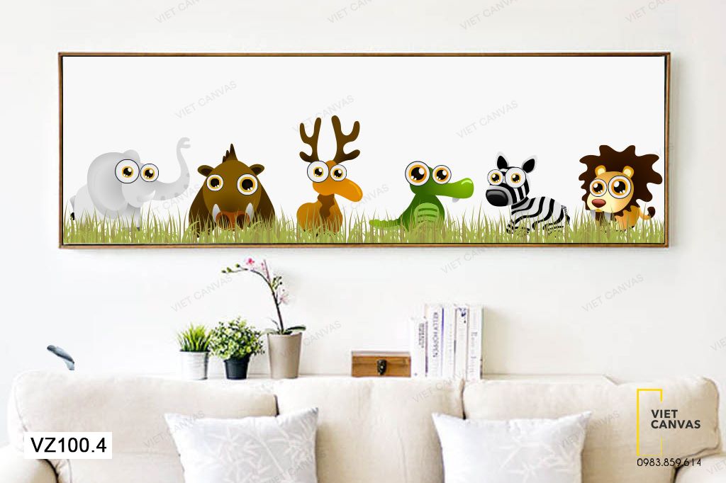 Tranh Những Con Vật Ngộ Nghĩnh - VZ100.4 - Viet Canvas