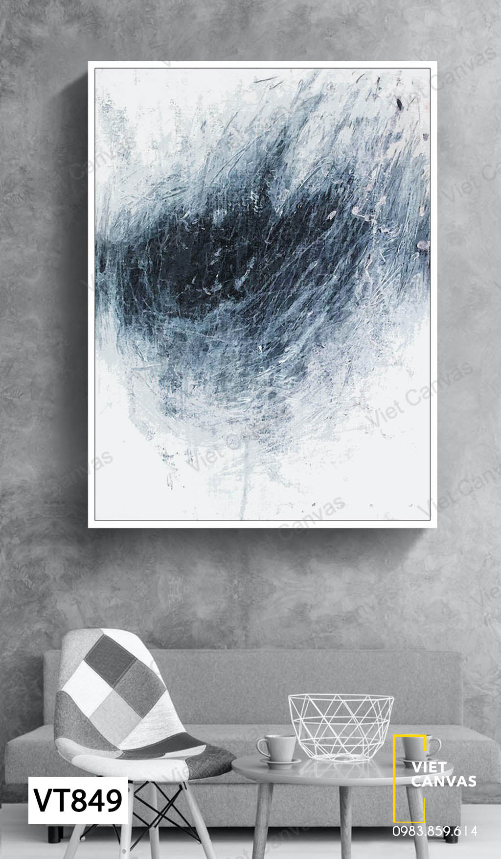 Tranh Vệt Màu Trừu Tượng - VT849 - Viet Canvas